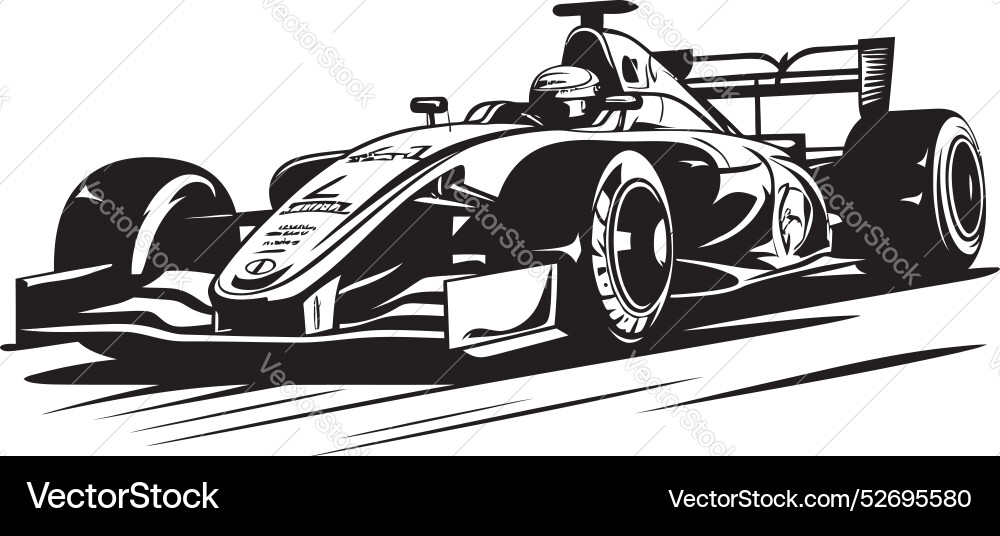 Speed symphony formula one emblem design turbo Vector Image