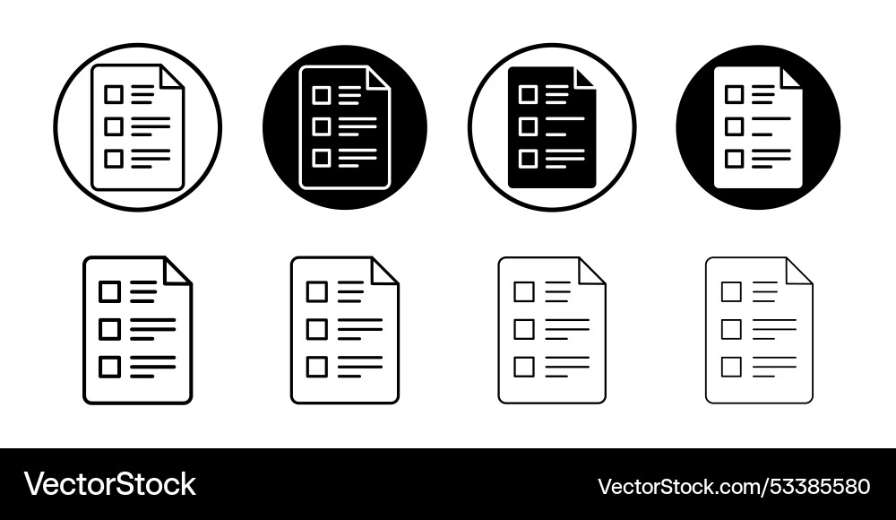Summary icon logo set Royalty Free Vector Image