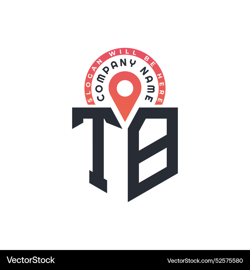 Tb location logo design for human resources Vector Image