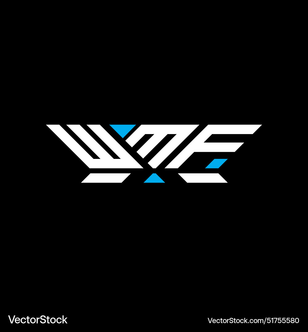 Wmf letter logo design simple and modern Vector Image
