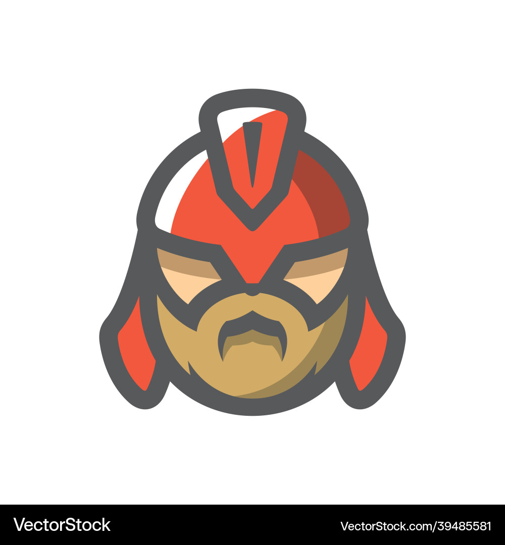Ancient gladiator helmet icon cartoon Royalty Free Vector