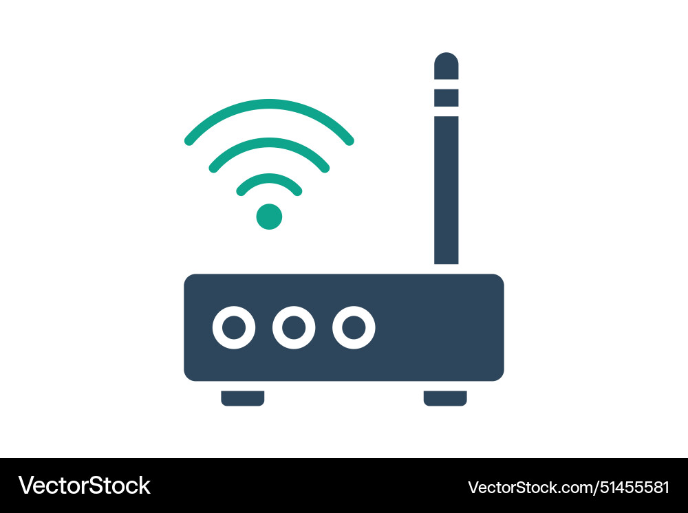 Broadband icon internet with signal related Vector Image