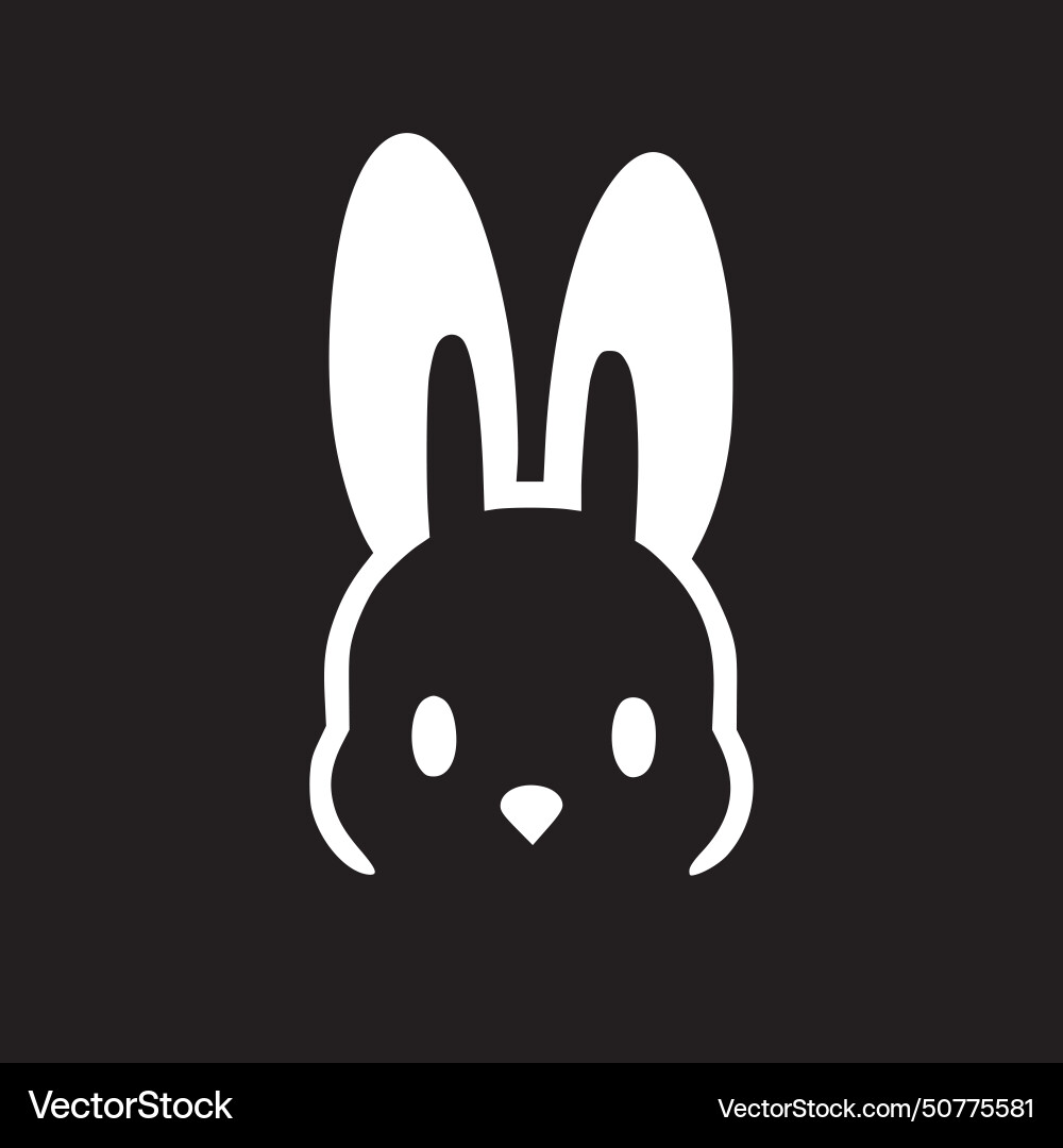 Bunny ears - minimalist and flat logo Royalty Free Vector