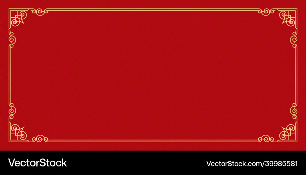 Chinese frame red background Royalty Free Vector Image