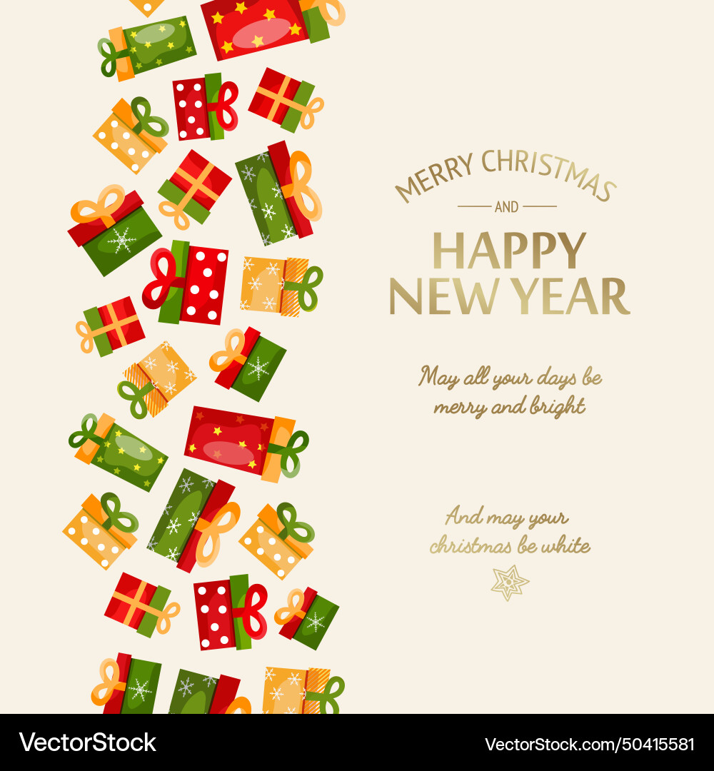 Happy new year greeting template Royalty Free Vector Image