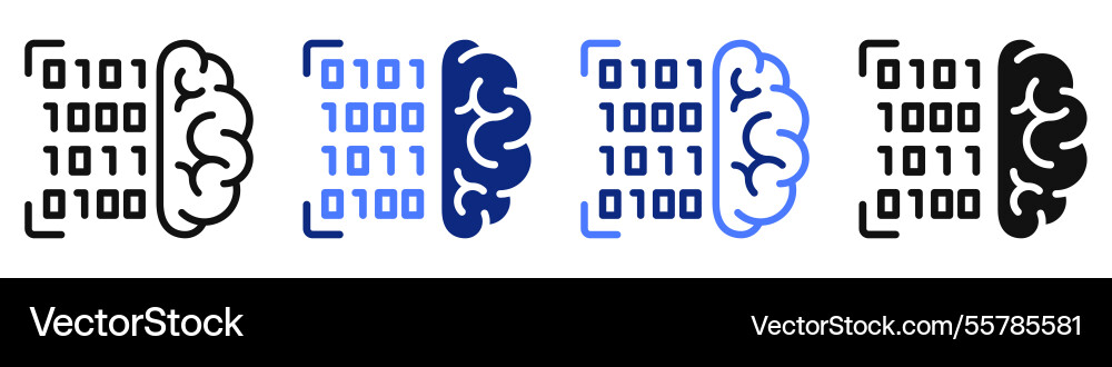 Icon or logo of machine learning Royalty Free Vector Image