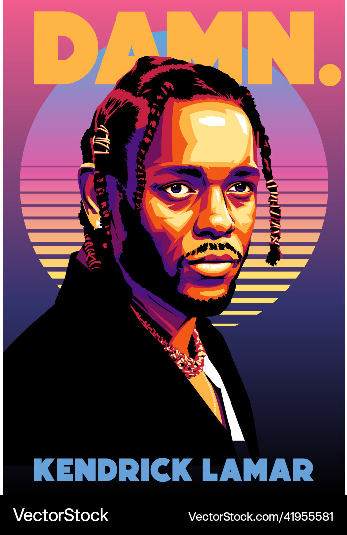 Kendrick lamar Lizenzfreies Vektorbild - VectorStock