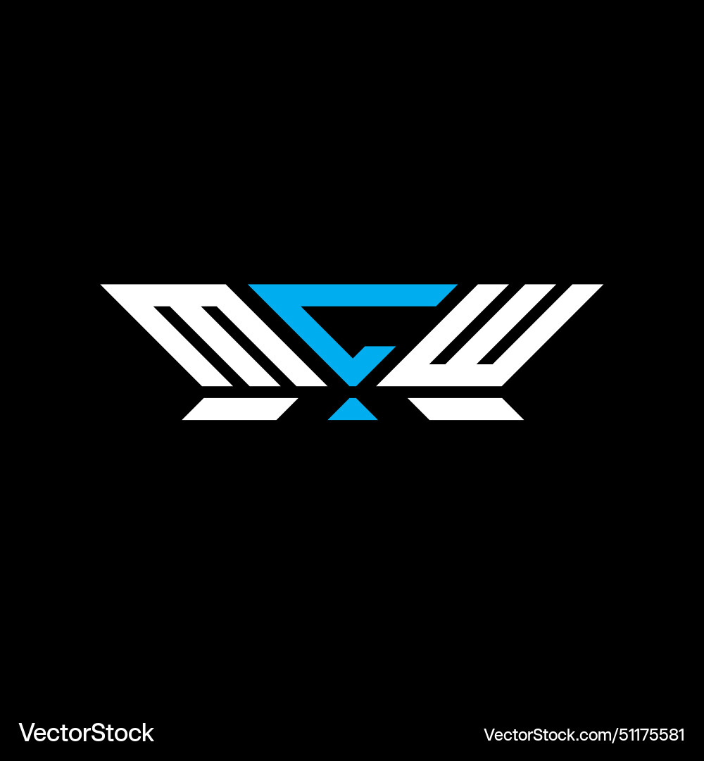 Mlw letter logo design mlw simple and modern logo Vector Image