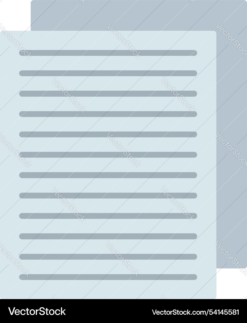 Papers flat icon design Royalty Free Vector Image