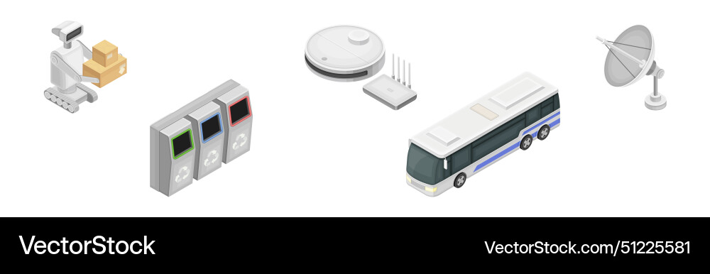 Smart city and future cityscape infrastructure Vector Image