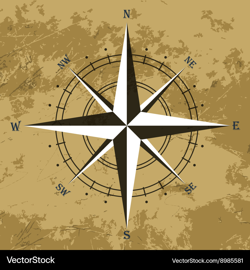 Wind rose compass Royalty Free Vector Image - VectorStock