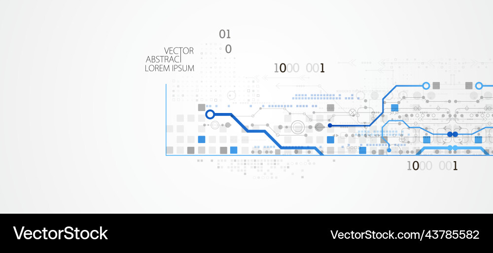 Abstract horizontal technology background Vector Image