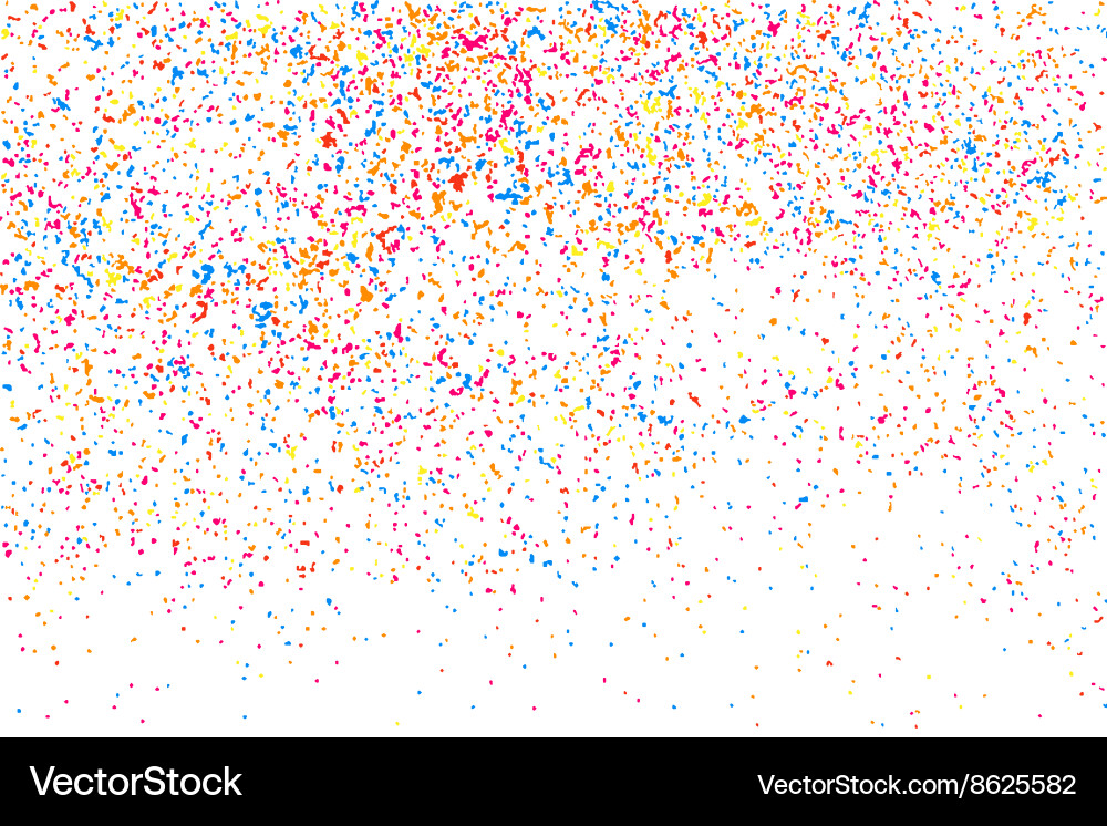 Confetti on white rectangle Royalty Free Vector Image