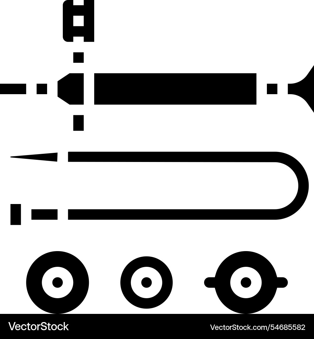 Coolant pressure tester car glyph icon Royalty Free Vector