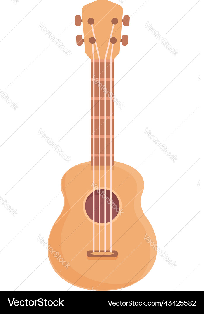 Cute Ukulele Icon - Acoustic Instrument Royalty Free Vector