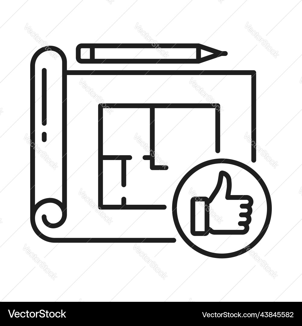 Interior design architecture architect project Vector Image