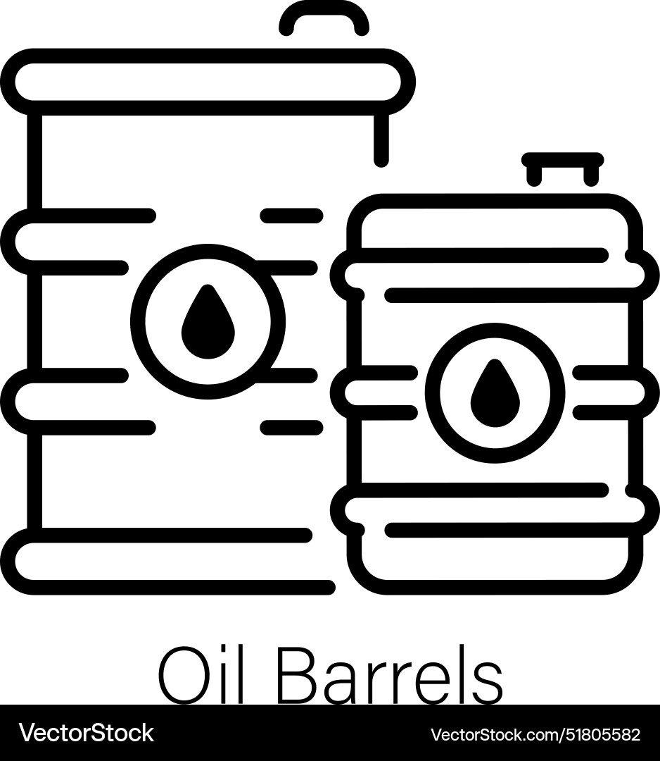 Oil barrels Royalty Free Vector Image - VectorStock