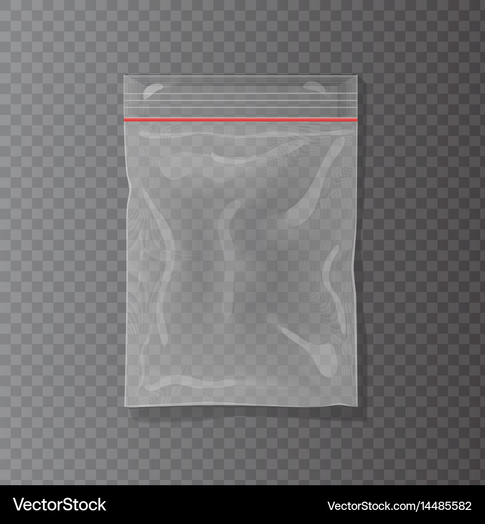 Plastic bag isolated on transparent background Vector Image