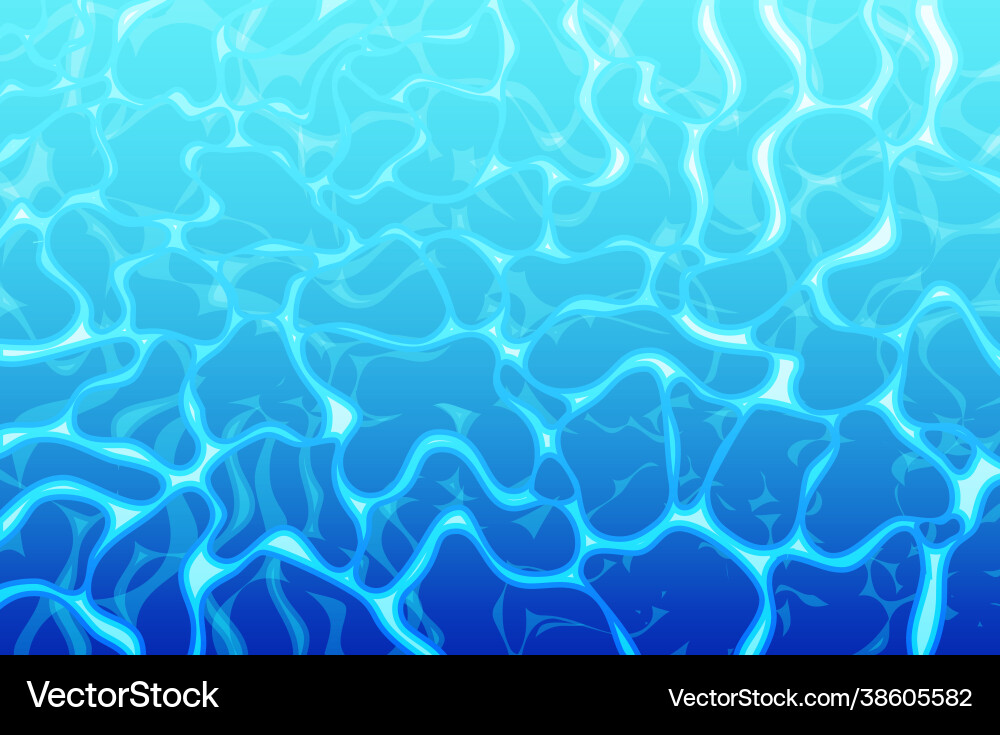 Water surface with sun reflections banner Vector Image