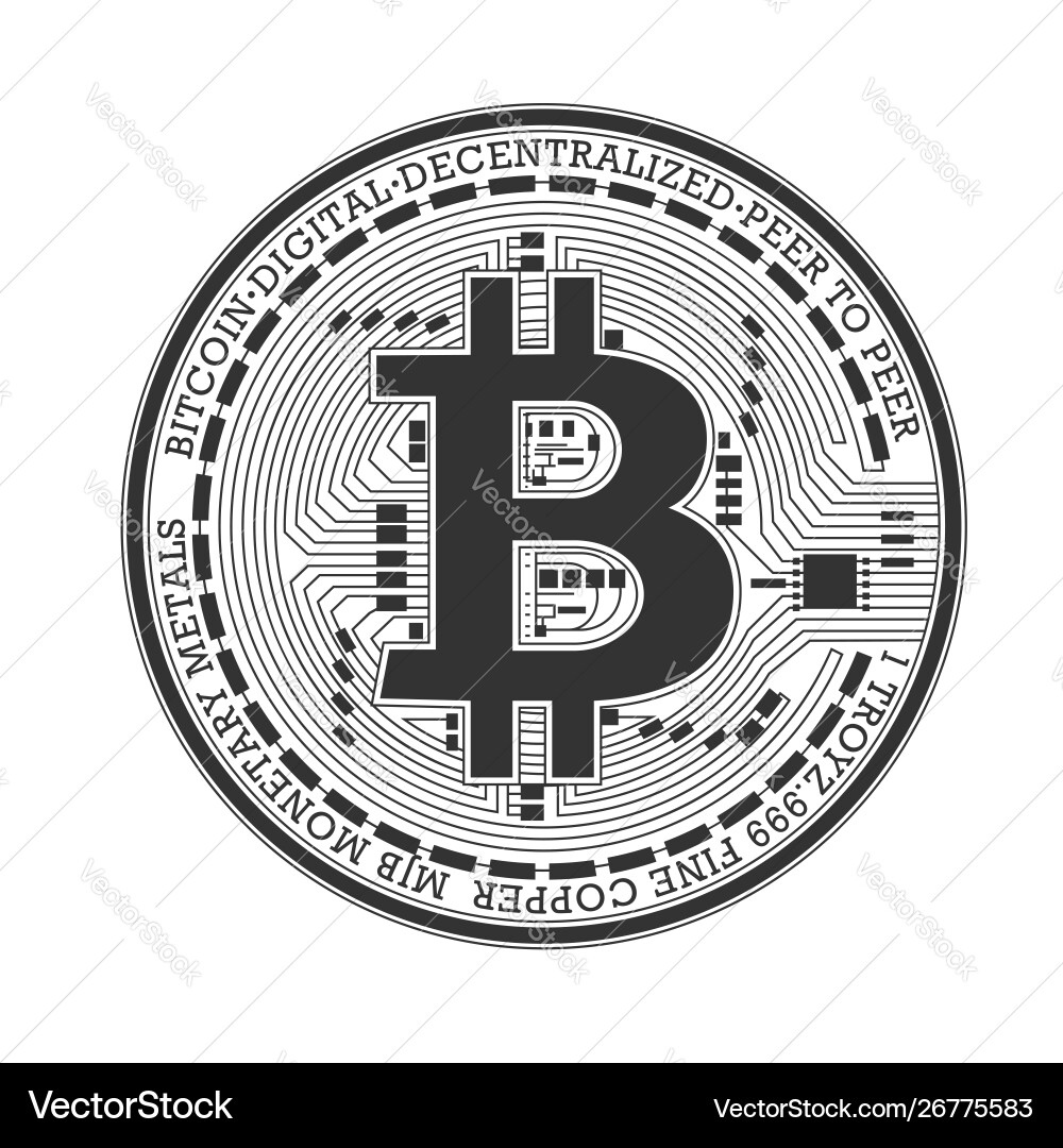 Bitcoin Logo Vektor Bitcoin SVG Vector, Bitcoin Vector For CNC, Laser,