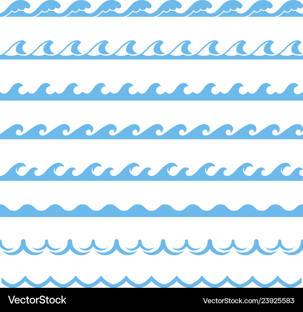Blue Water Wave Pattern Royalty Free Vector Image