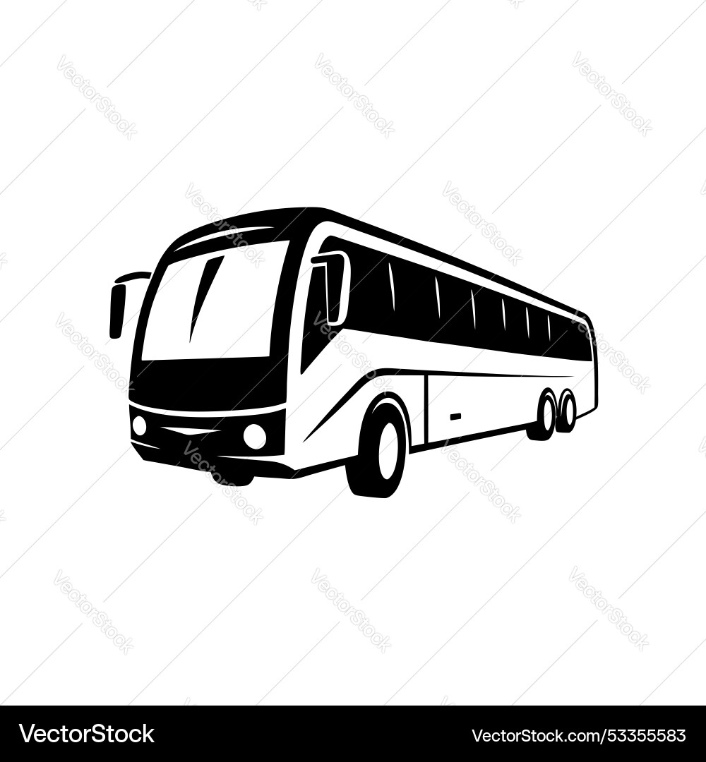 Bus coach silhouette icon design modern logo Vector Image