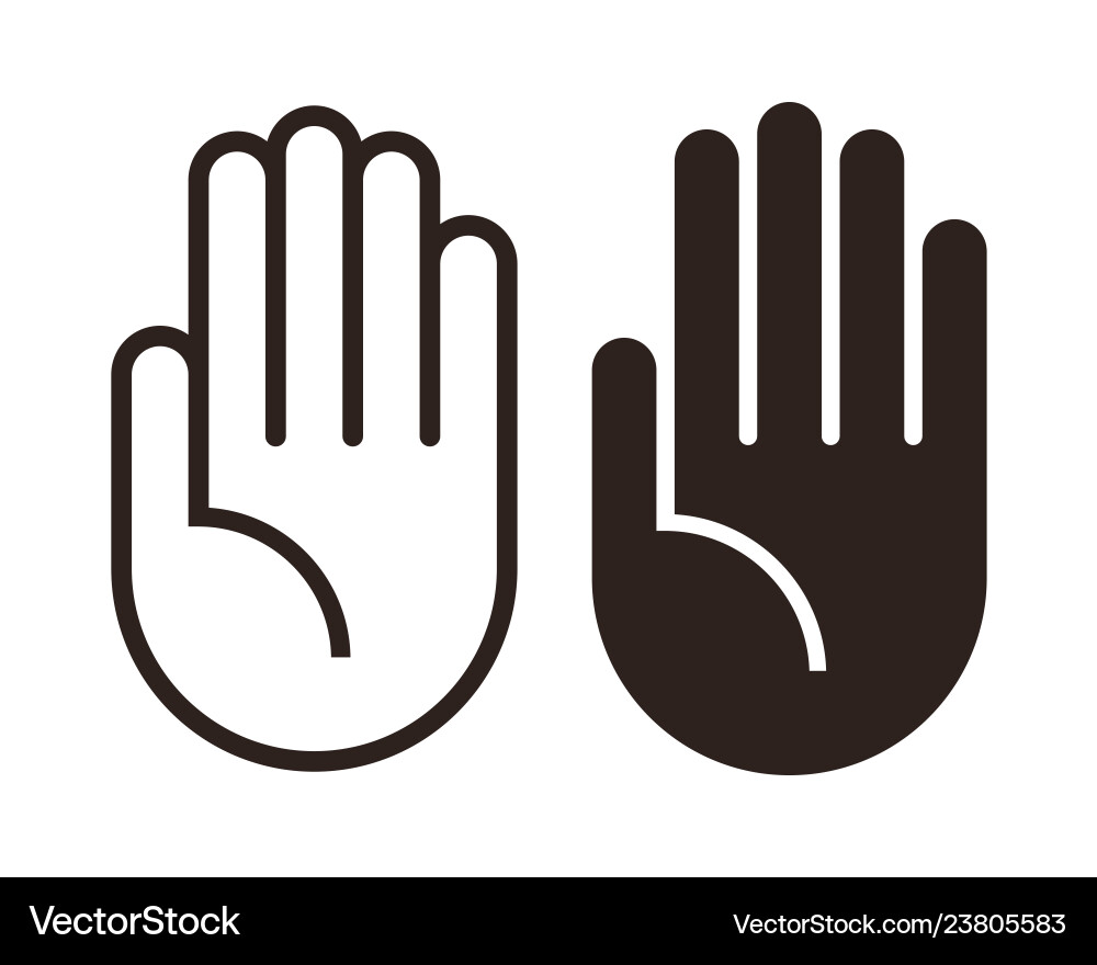Hand Icon Collection Royalty Free Vector Image