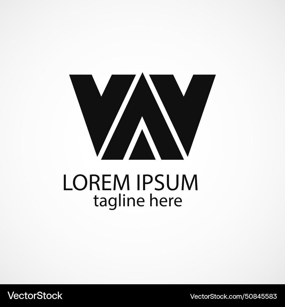 Initial w letter monogram abstract logo design Vector Image