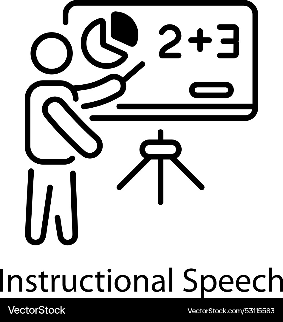 Instructional speech Royalty Free Vector Image