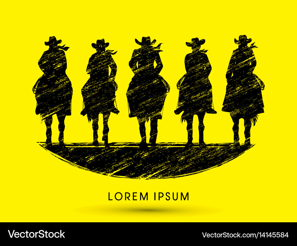 Cowboy Gang Vector Images (over 300)