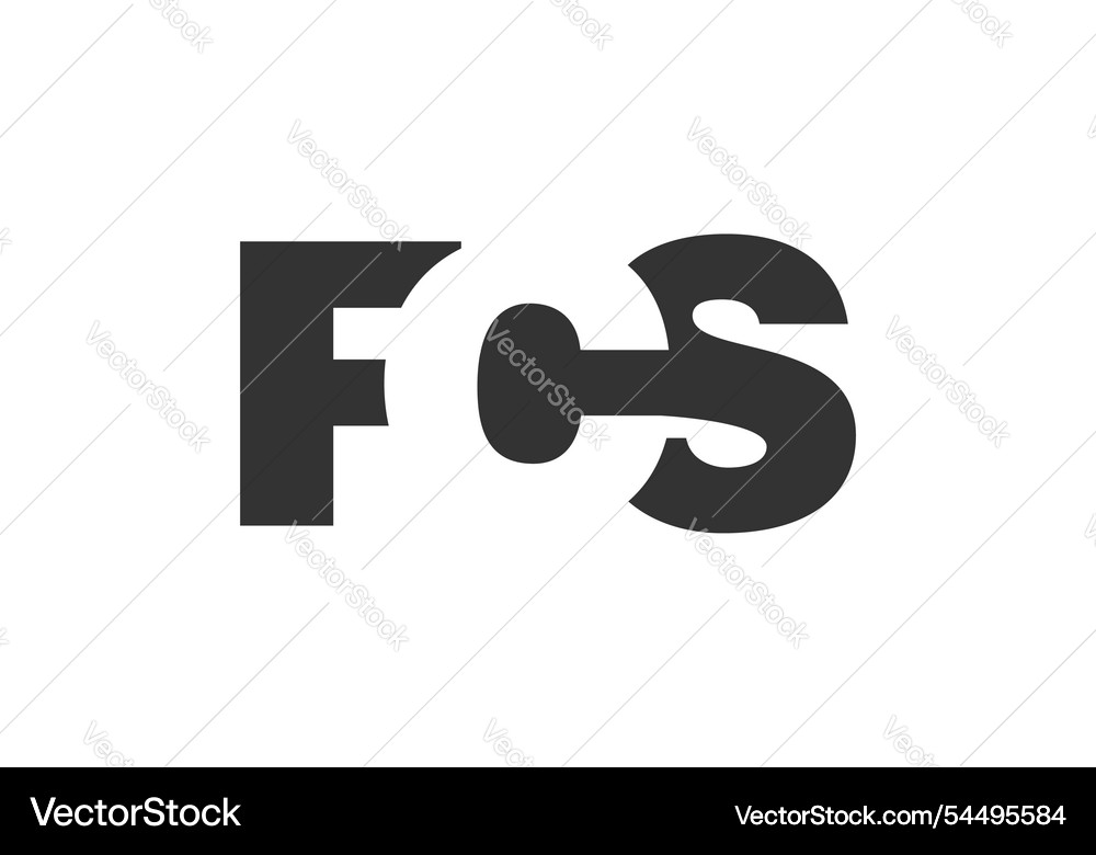 Fcs logo design initial letter f c s bold font Vector Image