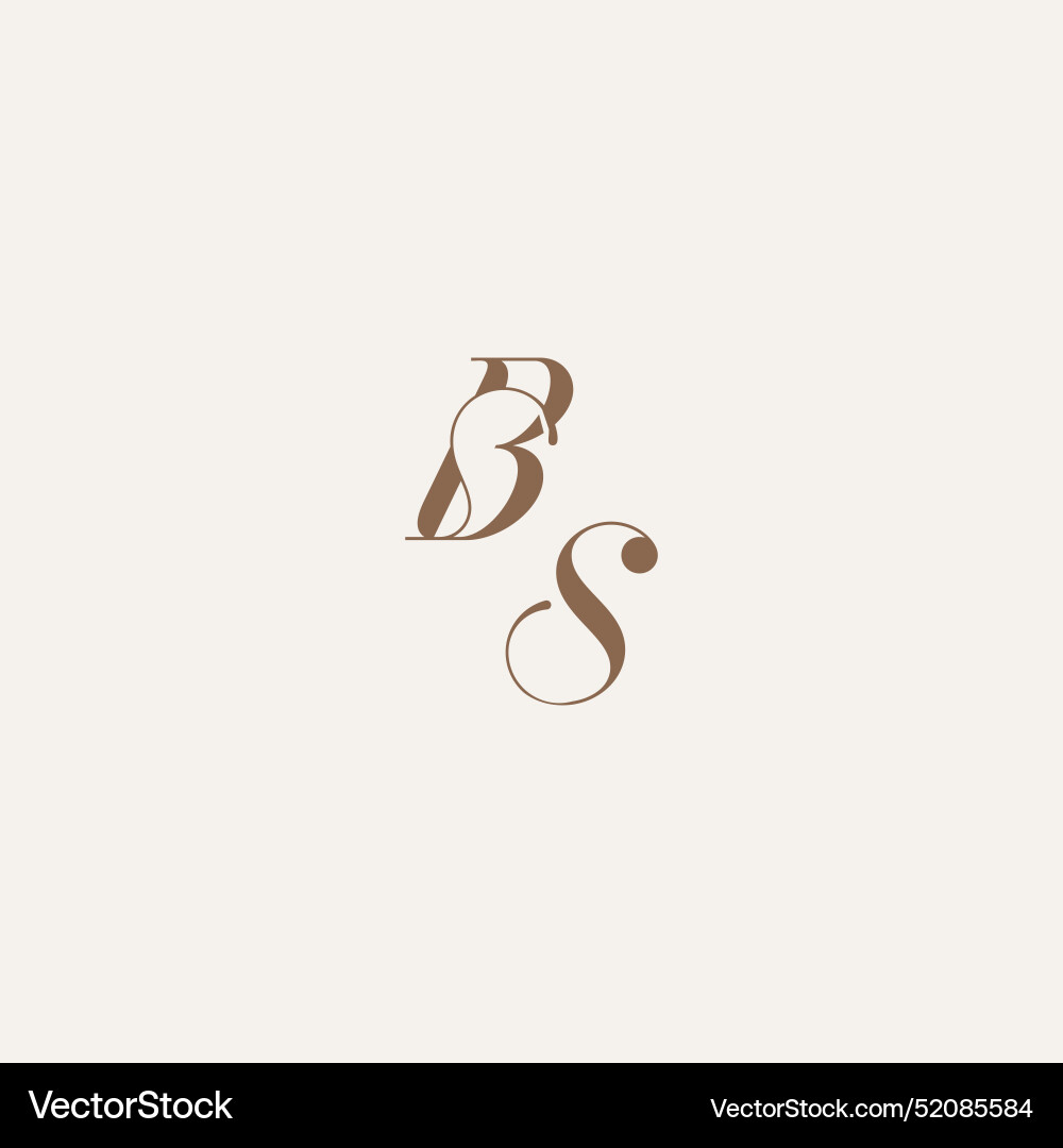 Initial monogram logo wedding concept design Vector Image