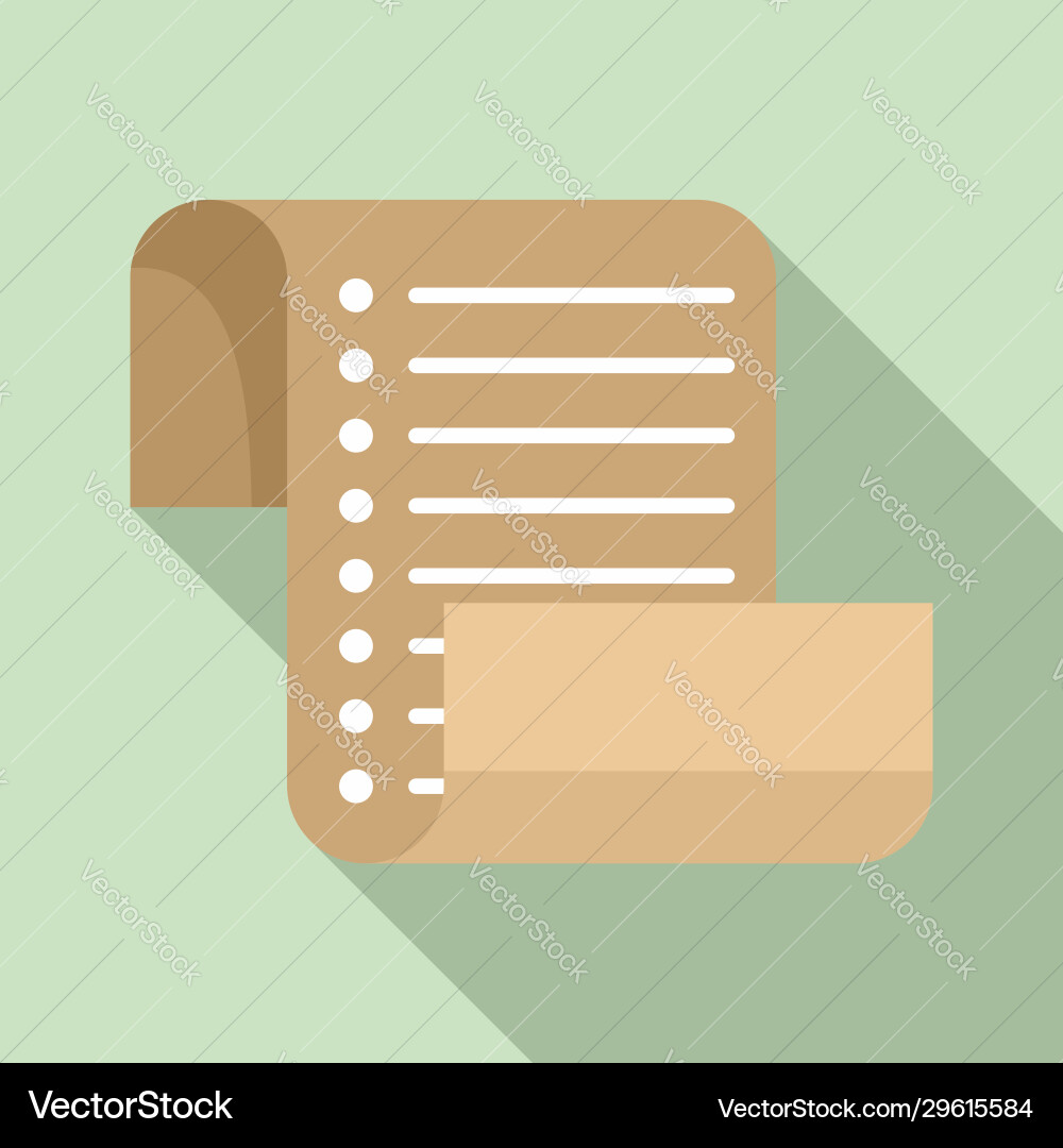 Inventory list icon flat style Royalty Free Vector Image