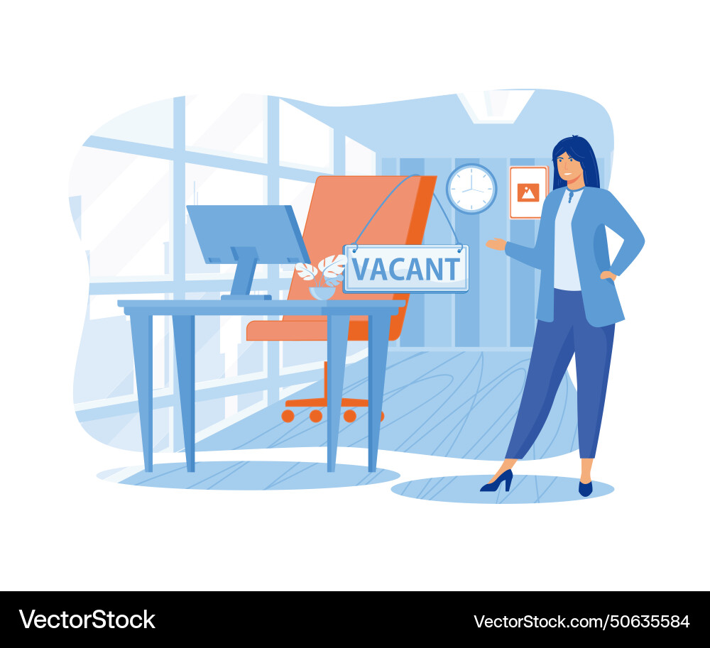 Open vacancy concept vacant job position cartoon Vector Image
