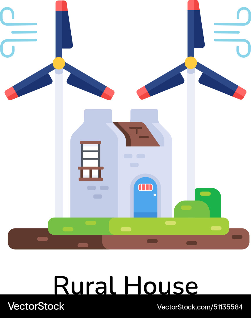 Rural house Royalty Free Vector Image - VectorStock