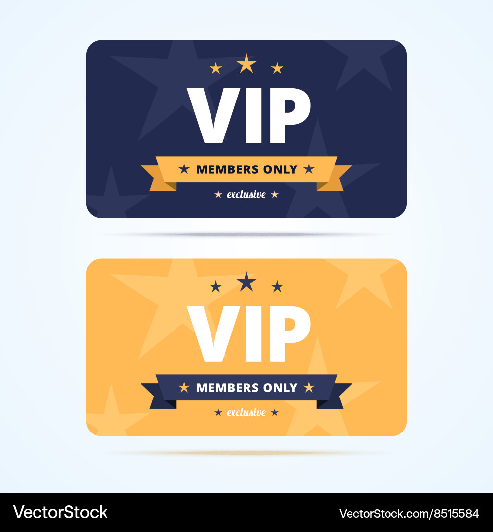 Vip club cards Royalty Free Vector Image - VectorStock