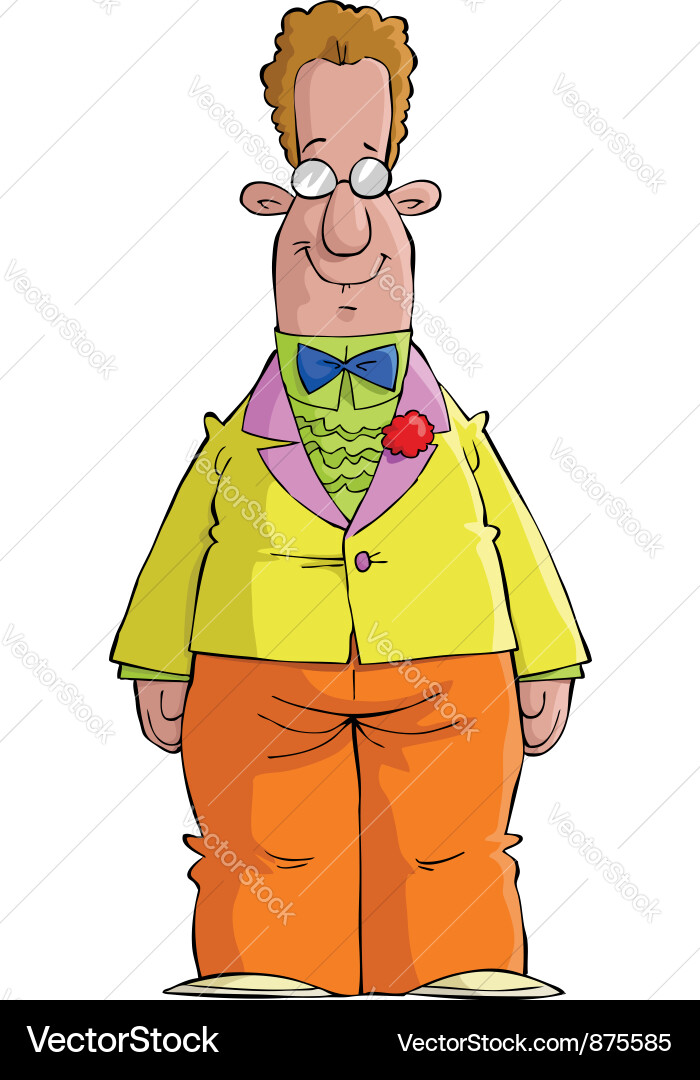 Bright man Royalty Free Vector Image - VectorStock