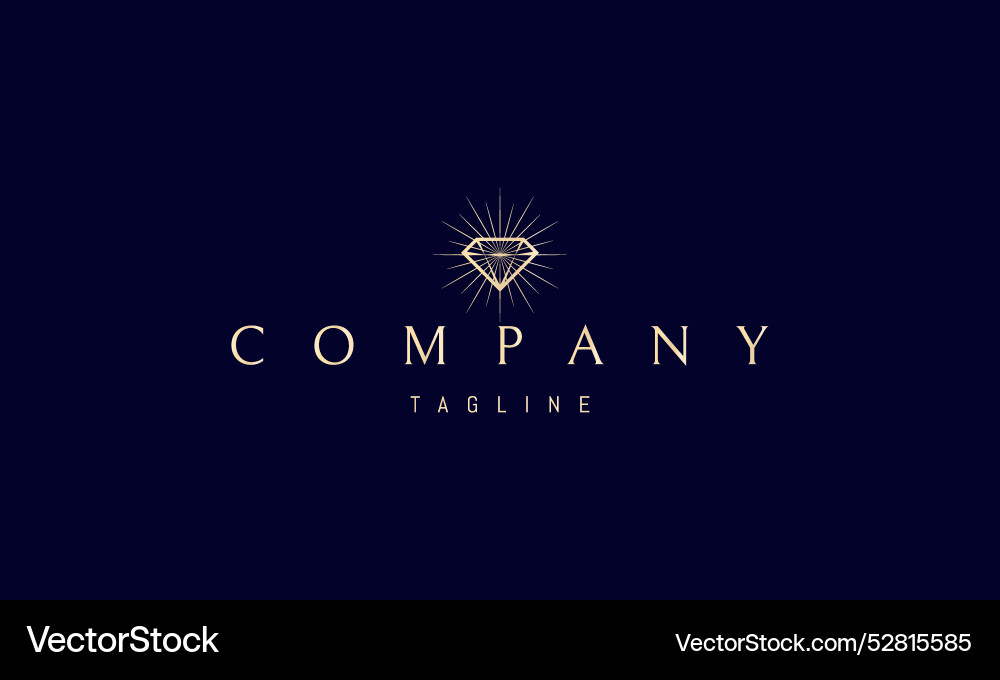 Golden logo with an abstract image Royalty Free Vector Image