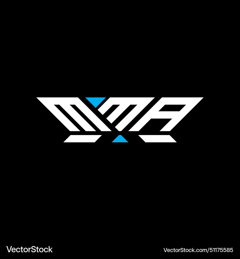 Mma letter logo design mma simple and modern logo Vector Image