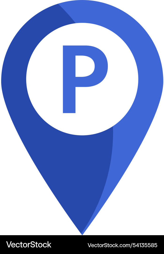 Parking pin parking space - icon Royalty Free Vector Image