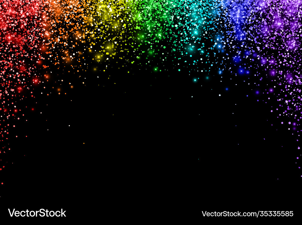Rainbow Confetti Arch Royalty Free Vector Image