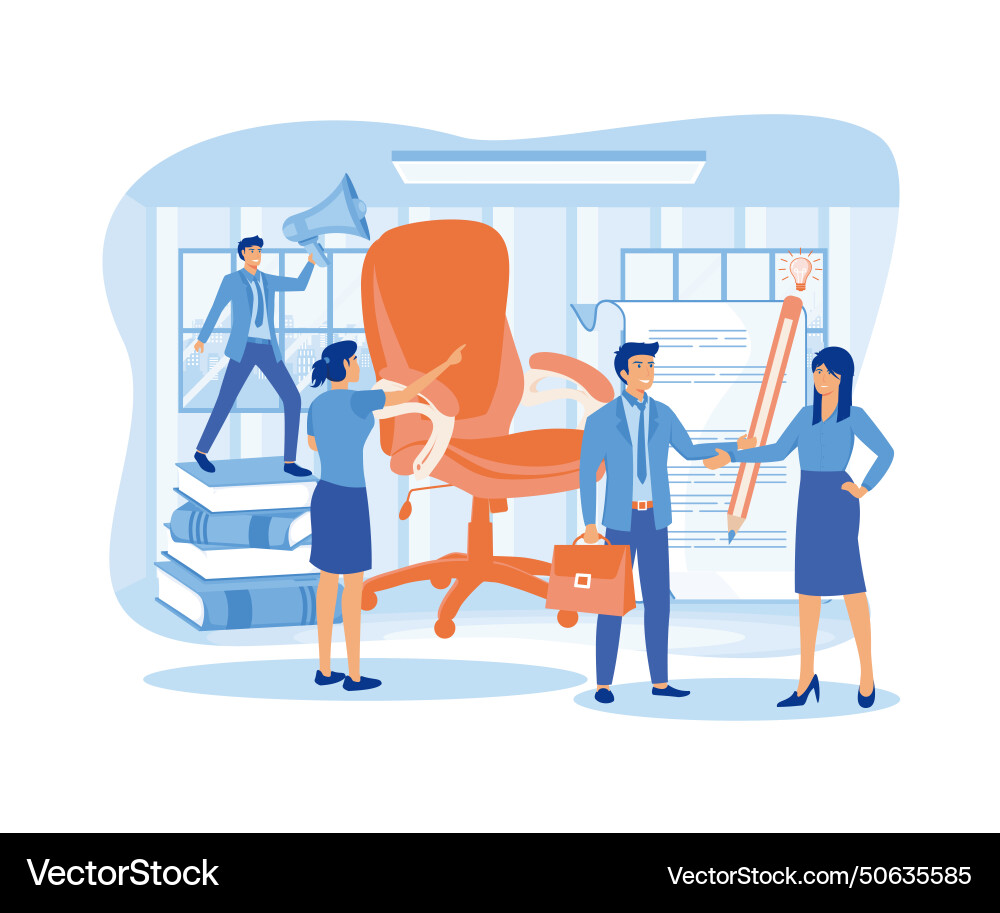 Recruitment agency job seekers Royalty Free Vector Image
