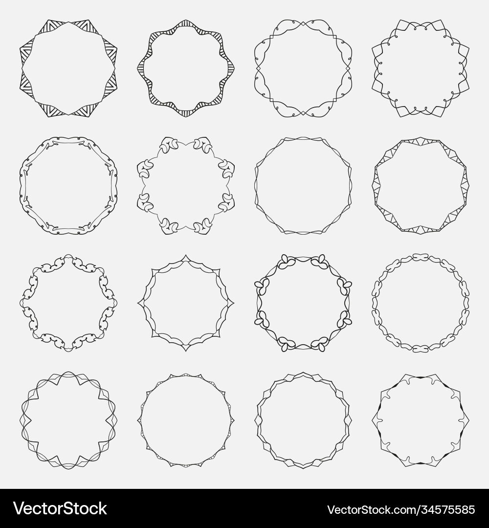 Round frame Royalty Free Vector Image - VectorStock