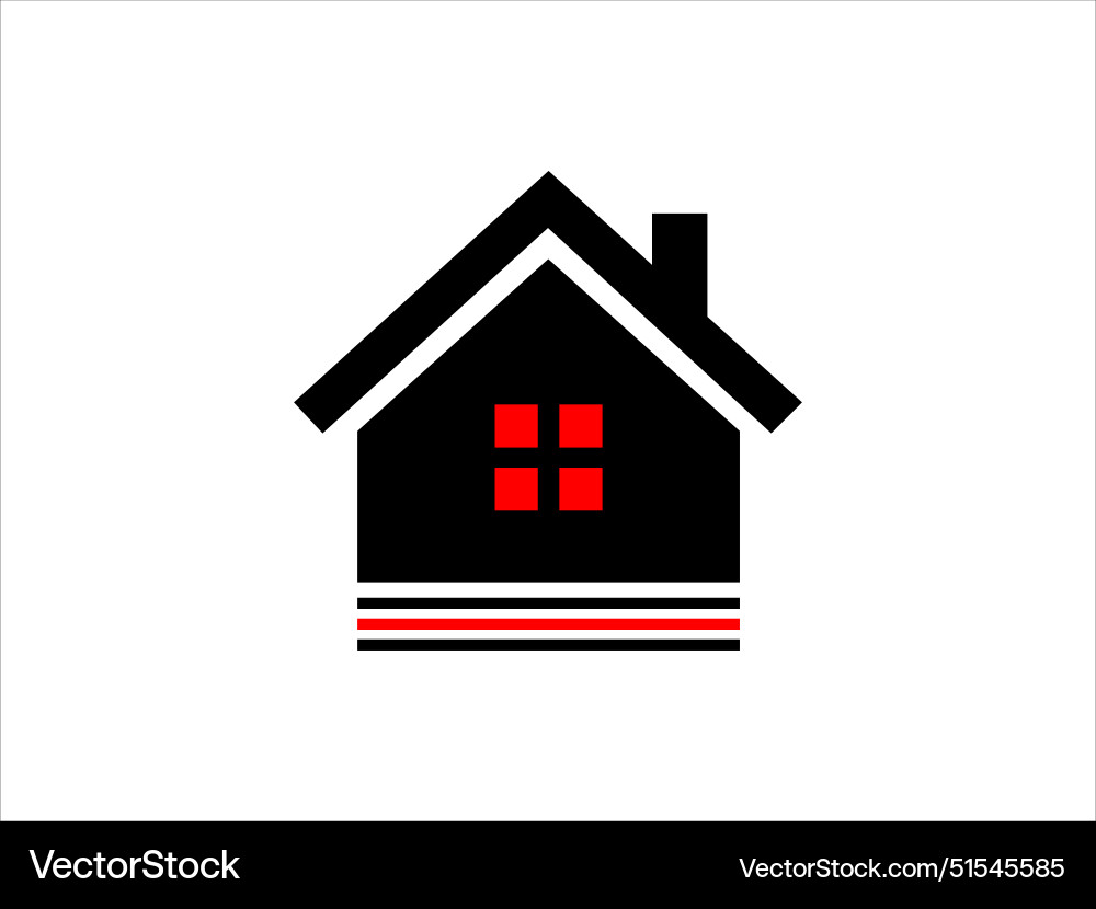 Simple house logo design Royalty Free Vector Image