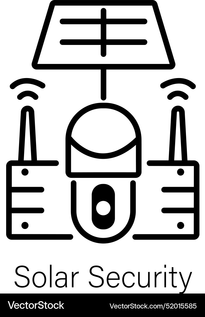 Solar security Royalty Free Vector Image - VectorStock
