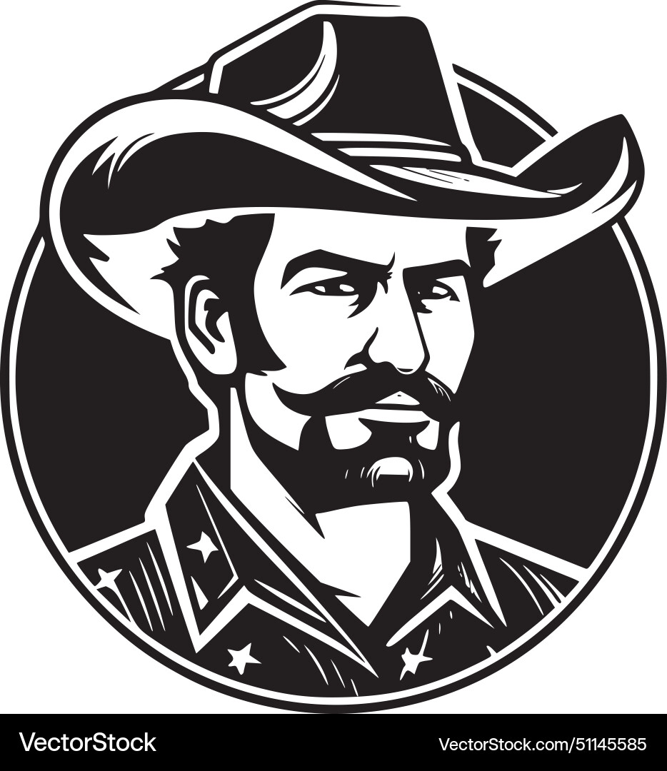 Western - black and white Royalty Free Vector Image