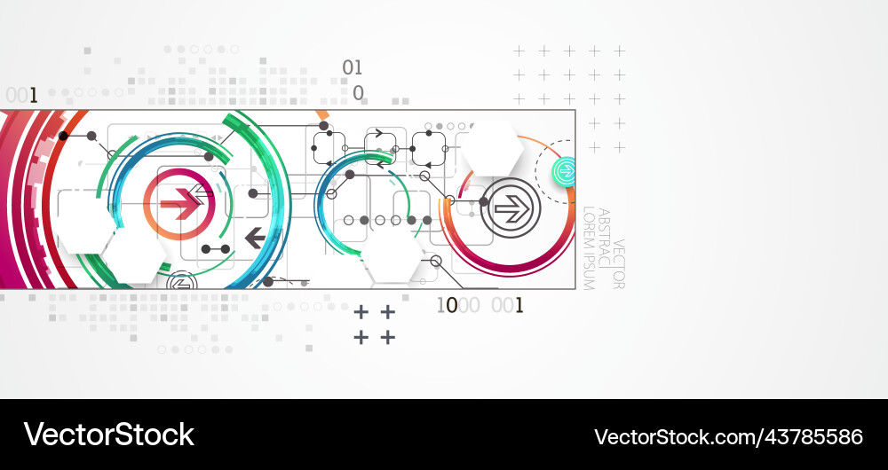 Abstract horizontal technology background Vector Image