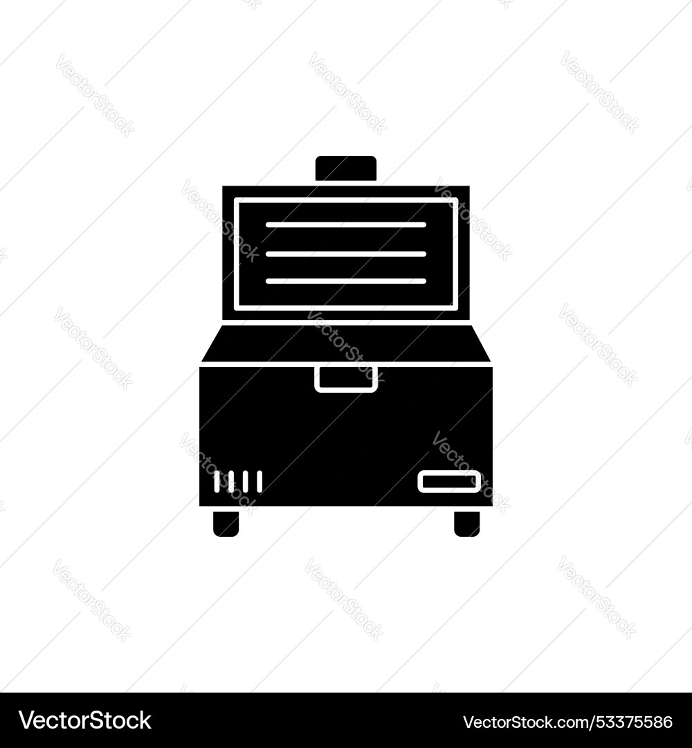 Horizontal shop refrigerator icon set food deep Vector Image
