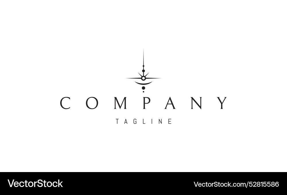 Logo with an abstract image of a shining Vector Image