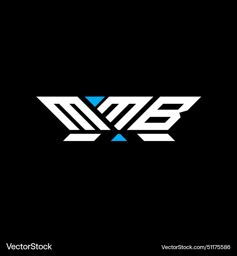 Mmb letter logo design simple and modern Vector Image